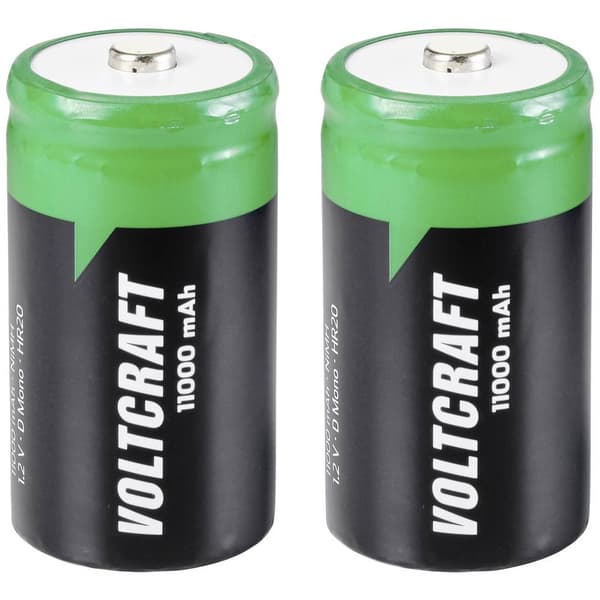 VOLTCRAFT HR20 Laddbart batteri D (R20) NiMH 11000 mAh 1.2 V 2 st | CDON
