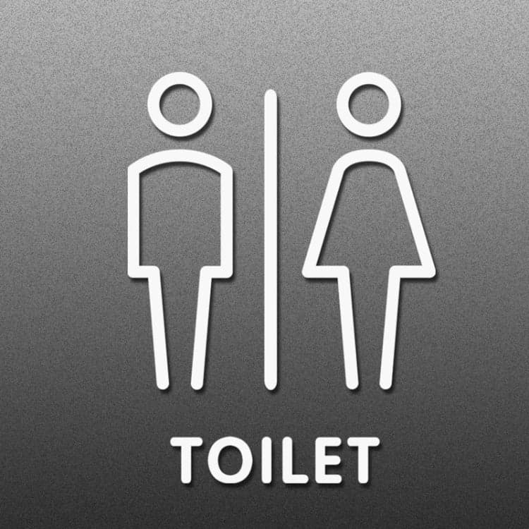 19 x 14cm Personalized Restroom Sign WC Sign Toilet Sign,Style ... 19 x 14cm Personalized Restroom Sign WC Sign Toilet Sign,Style ...