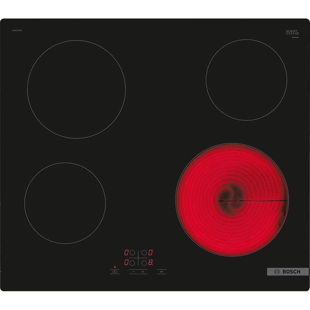 BOSCH Electric hob PKE611BA2E, 60 cm, Black | CDON