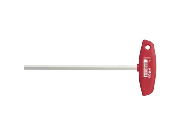 Wiha 00916, T-handtag insexnyckel, metrisk, 1 del, T-handtag med kort arm, krom vanadiumstål, 5 ...