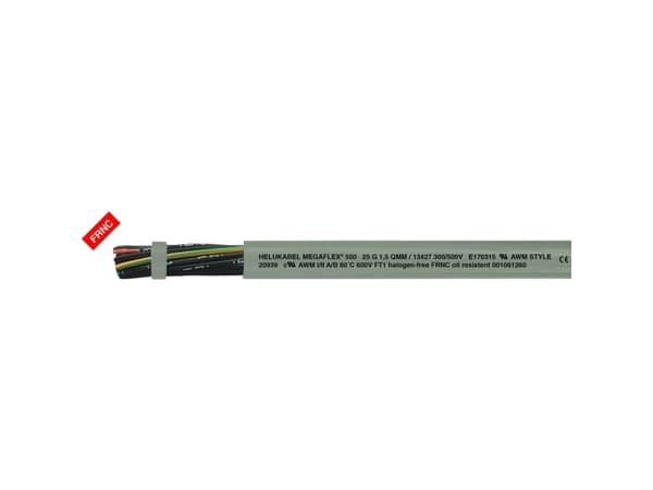 Helukabel MEGAFLEX® 500 Styreledning 2 x 0.50 mm² Grå 13344-500 500 m ...