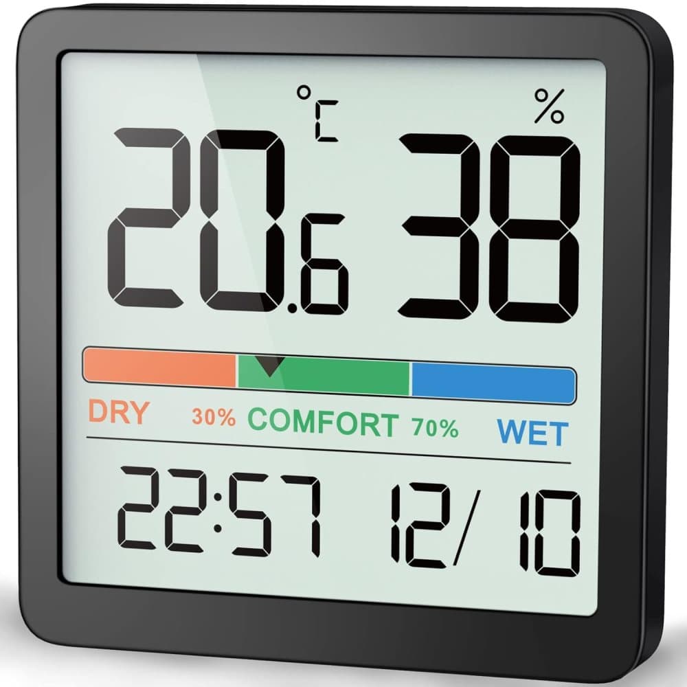 hygrometer indoor thermometer, desktop digital thermometer with ...