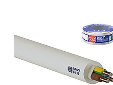 NKT Installationskabel, Halogenfri, 3G1,5 mm² NOIKLX 90° Dca, Lysegrå ...