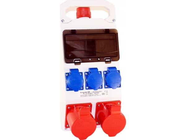 Elektromet Jakokeskus lisävarusteineen 8 mod. + pistorasiat 2x32A 5P ...