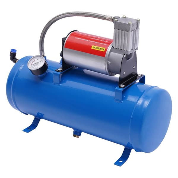 Kompressorsæt til lufthorn, 12V DC 23A 100 PSI, 6 L tank med slange ...