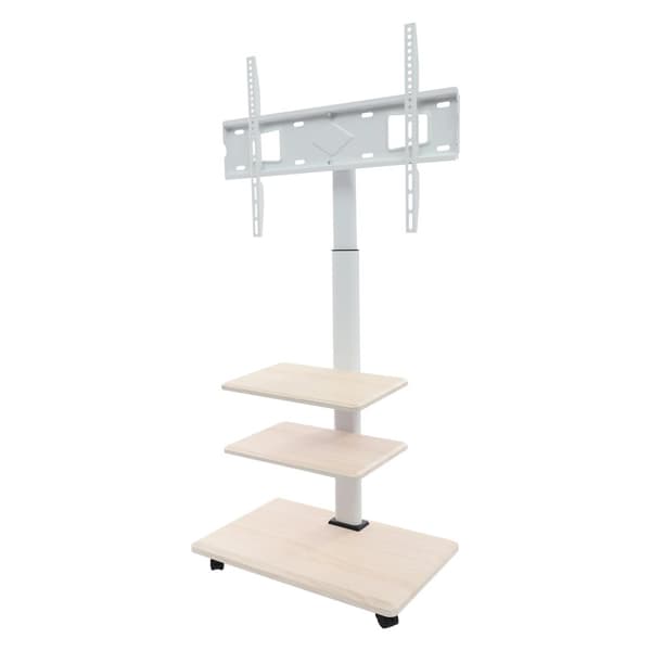 Mobil TV-stativ - Golvstativ med hjul - Höjdjusterbart 120–128 cm - För ...