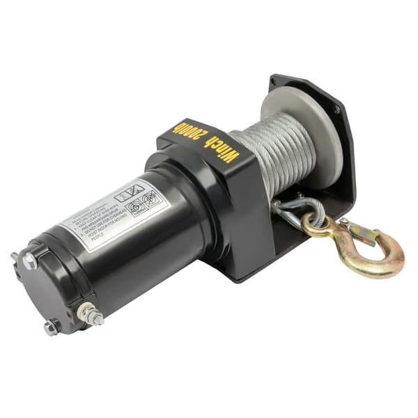 Elektrisk vinsch - 12V med handkontroll - Lyft 200 kg - Drag 900 kg ...