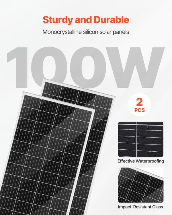 Solcelle- og Vindmøllesæt - Hybrid 12 V 600 W - Monokrystallinske ...