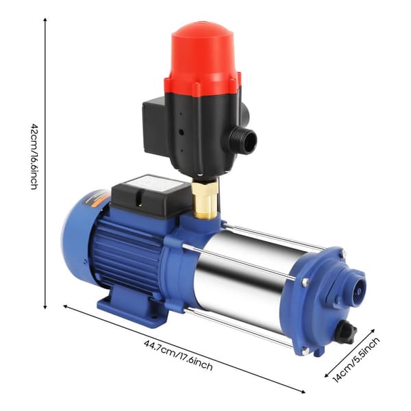 Vattenpump - Centrifugalpump - 2500 W 3,5 HK - 2850 rpm - IP44 - Med ...
