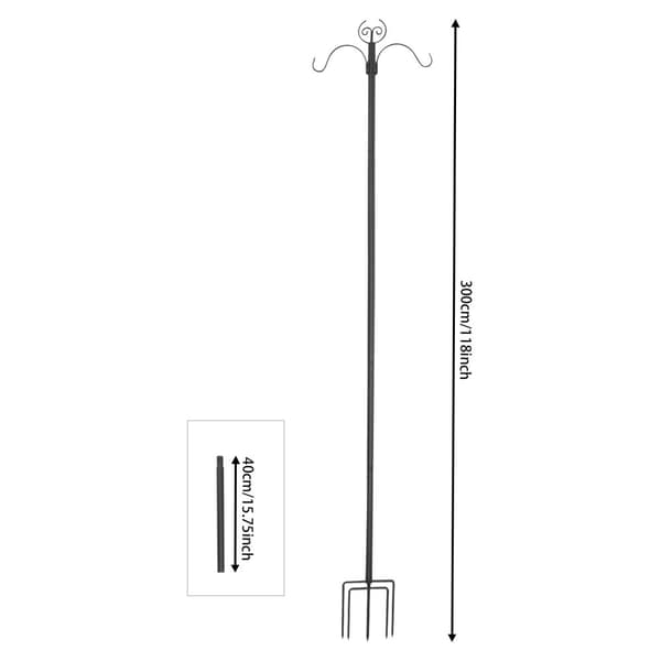 Ljusslingestolpar 2-pack - Utomhus hållare - 2,4 m - Rost ...