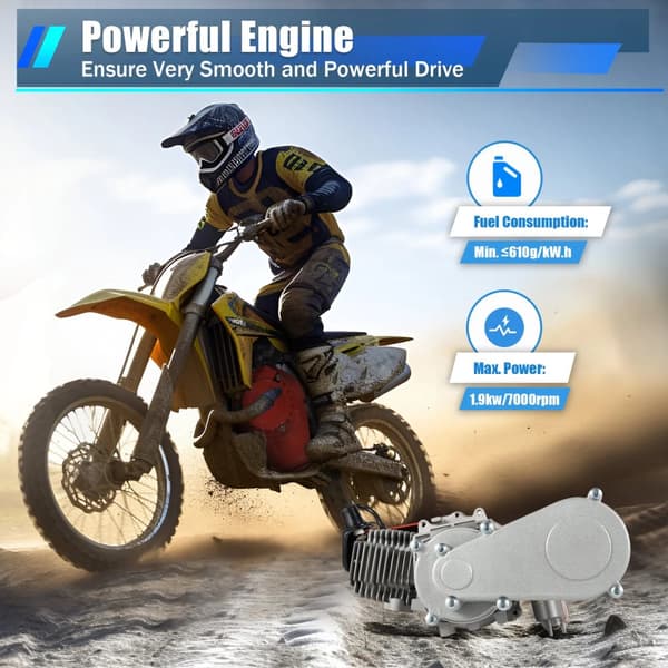 Motor för mini/pocketbike, dirt/pit bike, ATV, scooter - 2-takt 49 cc 1 ...