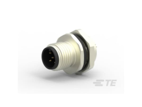 TE Connectivity Circular Connector, 5 Contacts, Front Mount, M12 ...