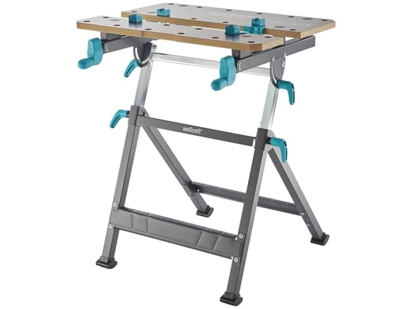 wolfcraft GmbH 6870000, Bärbar arbetsbänk, Gjuten aluminium, MDF, Stål ...