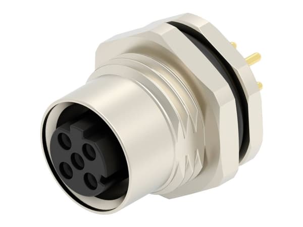 TE Connectivity Circular Connector, 4 Contacts, Rear Mount, M12 ...