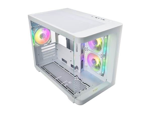 FSP S380-WA, Micro Tower, PC, Hvit, Micro ATX, Mini-ITX, SPCC, Herdet ...