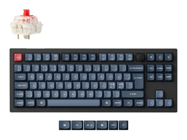 Keychron V3 Max - Tangentbord - QMK/VIA, custom mechanical, fully assembled knob, ISO layout ...