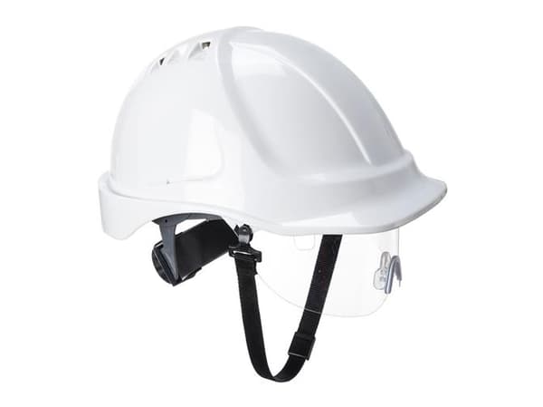 Skyddshjälm PW55 med visir vit | CDON