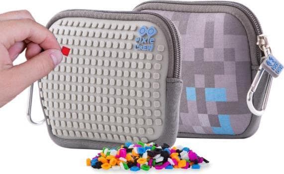 PIXIE Glidelåsveske, Kosmetikkveske, PIXIE CREW, Sjekk, Grå panel | CDON