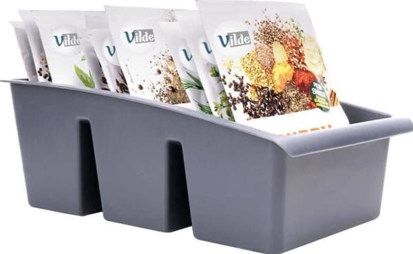 Vilde Organizer kjøkkenbeholder for krydder i poser, urter, oppdelte ...