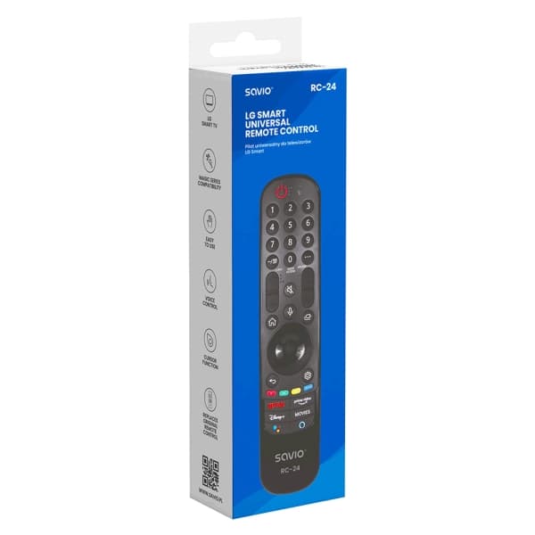 SAVIO UNIVERSAL REMOTE CONTROL/REPLACEMENT FOR LG TV - SMART TV RC-24 ...