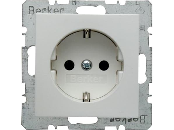 Berker Socket Danish EDB med jord S./B. vit | CDON