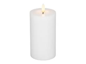 SKANDI Blockljus LED för batterier Ø7,5 cm x 12 cm Vit,12 st/krt | CDON