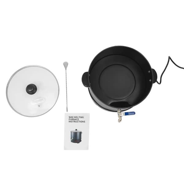 Elektrisk vokssmelter, rustfrit stål, 8L, 1000W, rundt design, EU-stik ...