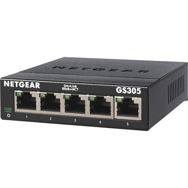 NETGEAR GS305-300PES Metal Ethernet Switch 5 Gigabit-porte (10/100/1000 ...