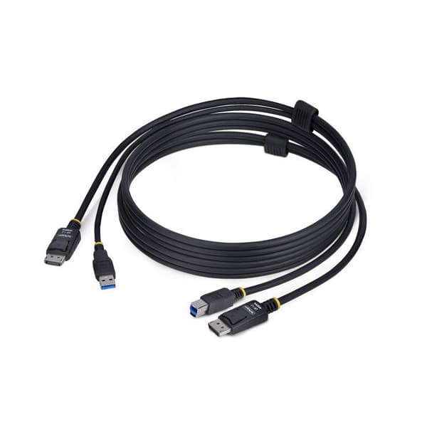 StarTech.com KVM-kabel DisplayPort och USB 5Gbps 1,8m - 4K 60Hz ...