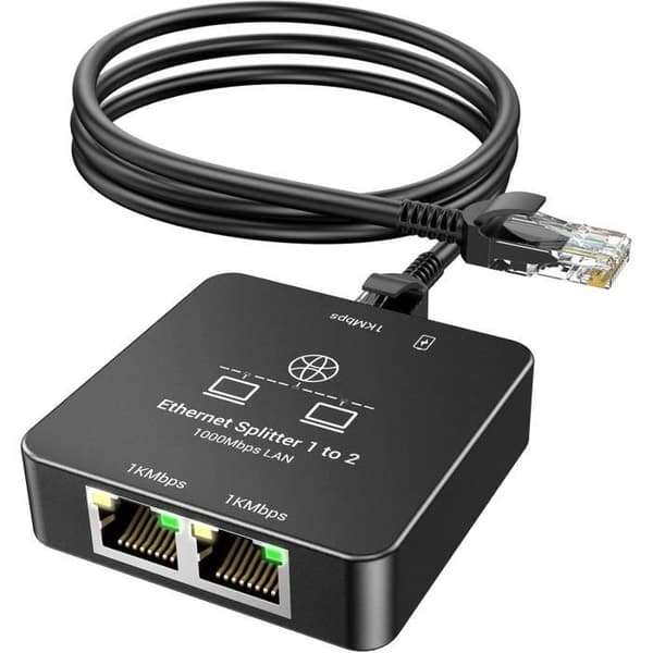 KiWiBiRD Hub Switch RJ45, multiprise ethernet fördelare dubbla uttag ...