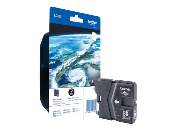 Brother LC985BKBP - Svart - original - blister - bläckpatron - för ...