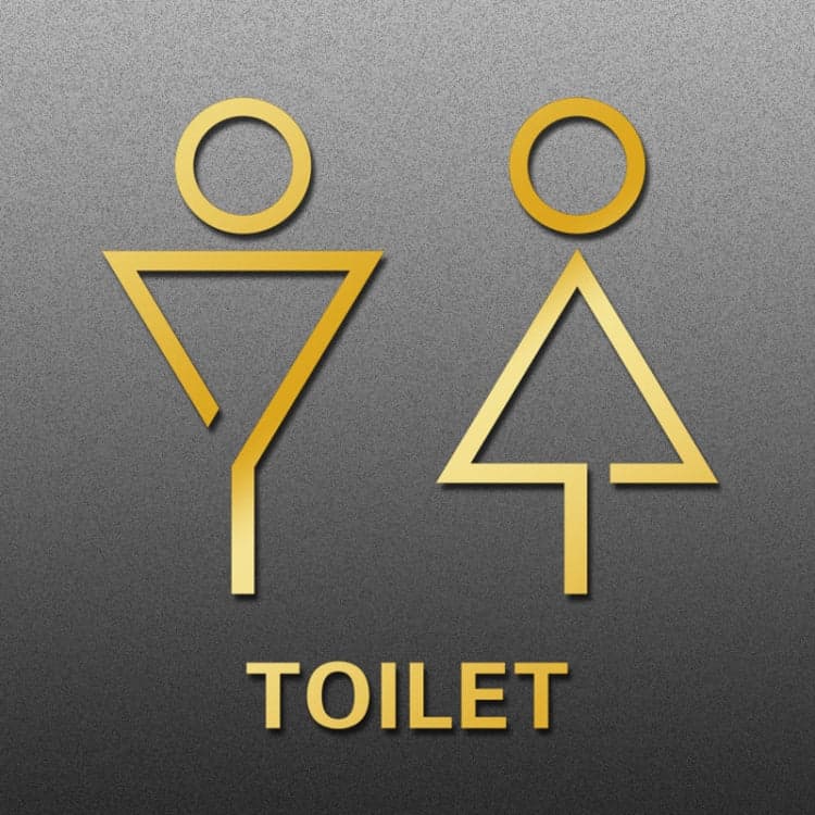 19 x 14cm Personalized Restroom Sign WC Sign Toilet Sign,Style ... 19 x 14cm Personalized Restroom Sign WC Sign Toilet Sign,Style ...