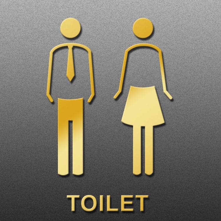 19 x 14cm Personalized Restroom Sign WC Sign Toilet Sign,Style: Tie ... 19 x 14cm Personalized Restroom Sign WC Sign Toilet Sign,Style: Tie ...