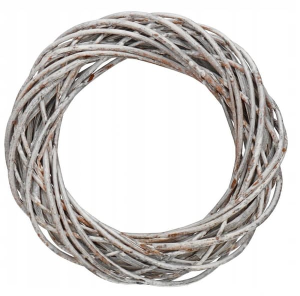 KRANS I GRÅ KONTRIG, 20 CM TJOCK | CDON