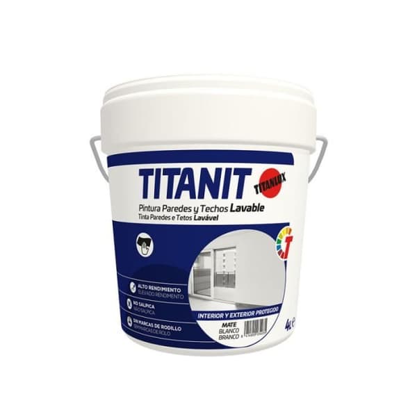 Färg - Titanlux - Titanit - Matt Vit - Tvättbar - 4L | CDON