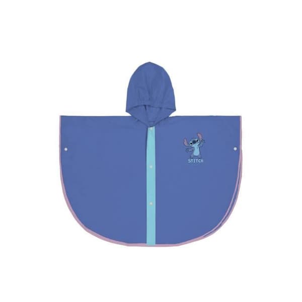 Regnponcho - Disney - Stitch - Blå - Barn - Utan ärmar | CDON
