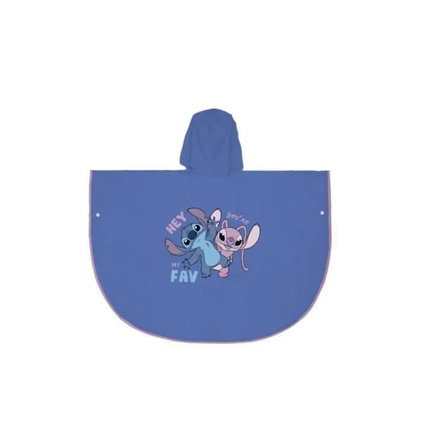 Regnponcho - Disney - Stitch - Blå - Barn - Utan ärmar | CDON