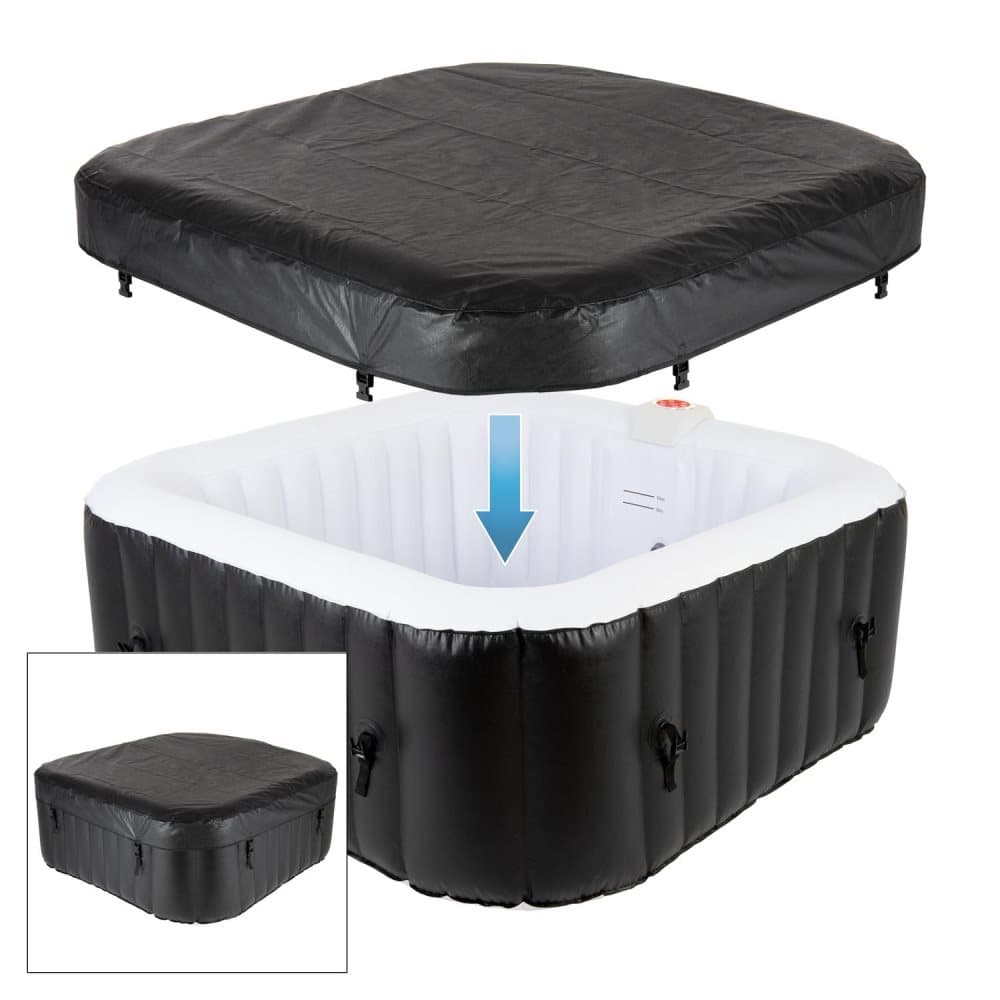 ECD Germany Oppustelig boblebad udendørs til 4 personer, 100 ...