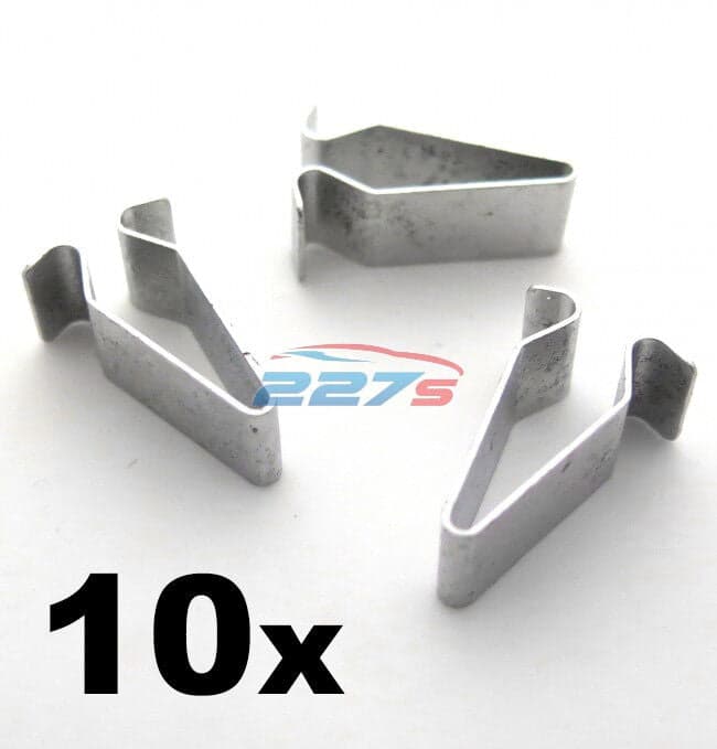 10x Metal Spring Trim Clips for Audi Boot & Trunk Lining- 22mm Long ...