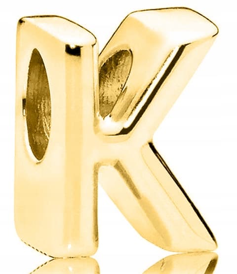 Guld Berlock Bokstav Första tecken Symbol Bokstav K 925 SILVER | CDON