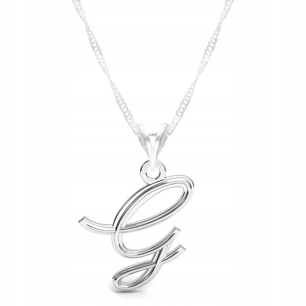 Silverhalsband Bokstaven G Initialer Versal G Alfabet SILVER 925 | CDON