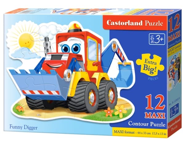 Castorland Funny Digger 12 Maxi pcs, 12 stykker, Tegneserier, 3 år | CDON