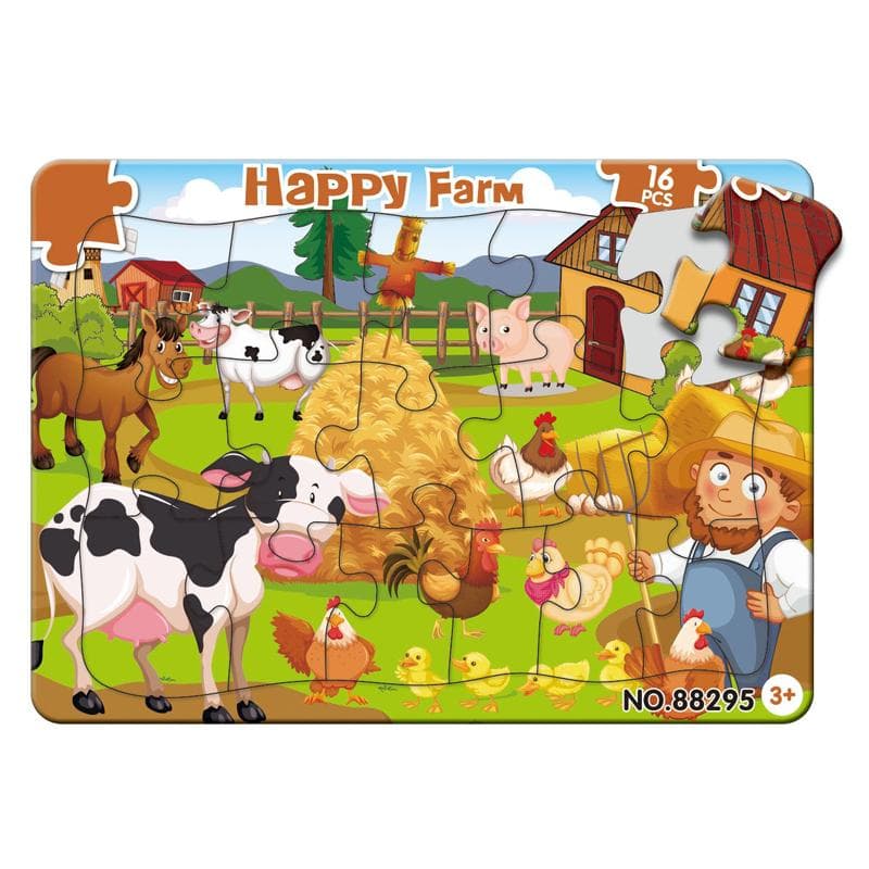 Pussel till barn bondgård djur från 3 år - 16 bitar | CDON