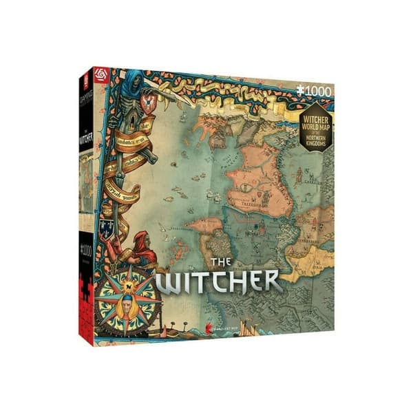 Pussel Cenega Publishing The Witcher: Northern Kingdom Map 1000 Delar ...