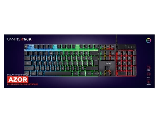 TRUST GXT 835 Azor podsvÃcenÃ ¢ klÃ¡vesnice | CDON