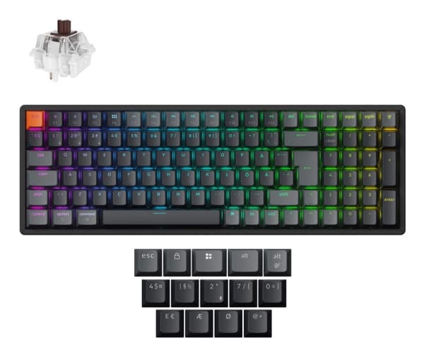 Keychron K4 QMK, 96%, Kabel & Trådlös, USB + RF Wireless + Bluetooth ...