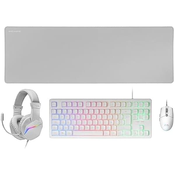 Mars Gaming MCP-RGB3, fast RGB-speltangentbord + 3200 DPI RGB Flow ...