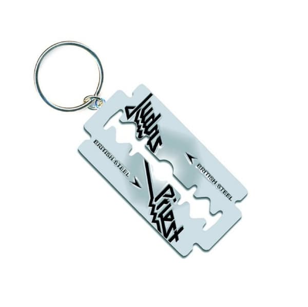 Judas Priest Keyring Keychain British Steel Razor Blade Official One ...