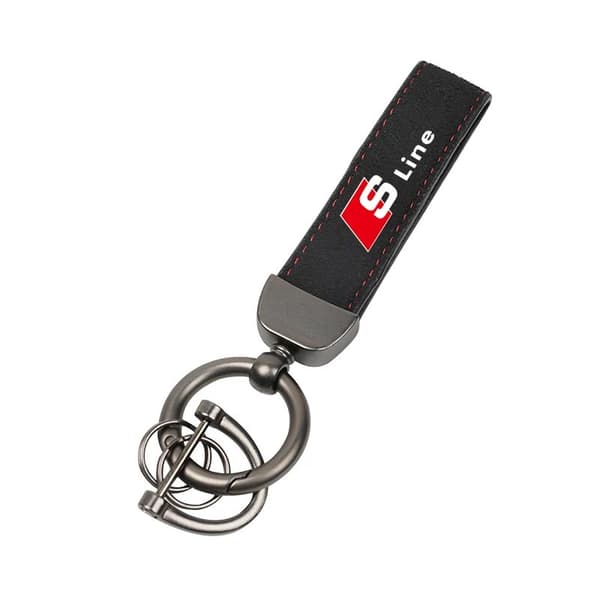 With Car Logo Key Accessories Man Suede Keychain Keyring For Audi A7 A3 ...