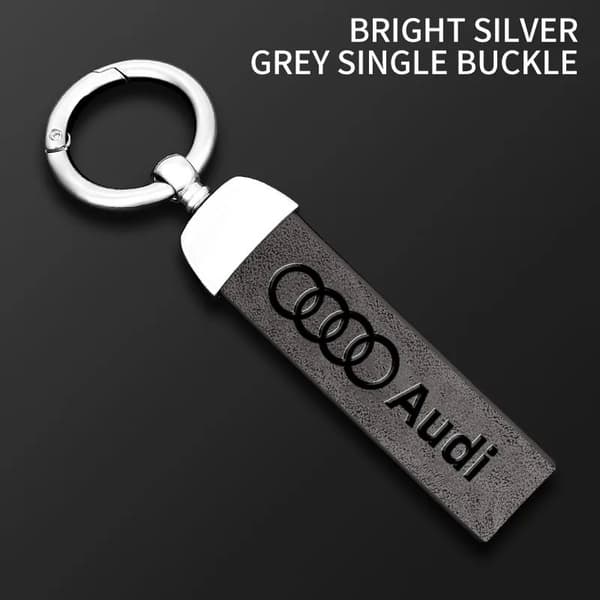 High Grade Leather Keychain With Car Logo Keyring Accessories For Audi ...